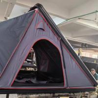 China Outdoor Camping Triangle Waterproof Car Rooftop Tent Hard Clamshell 4 Person Aluminum Car Truck Camping Hard Shell Roof Top Tent for sale