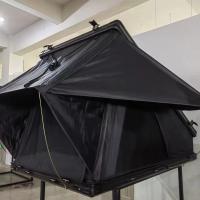 China Outdoor Camping Triangle Waterproof Car Rooftop Tent Hard Clamshell 4 Person Aluminum Car Truck Camping Hard Shell Car Roof Tent for sale