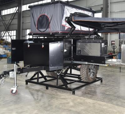 China Small Mini Off-Road Folding Caravan Overland Travel Trailer with Tent Manufactured in China for Adventure & Camping for sale