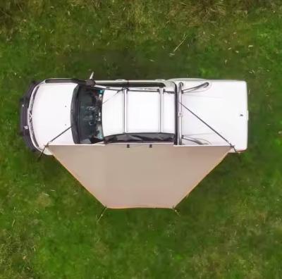 China Waterproof 180 Degree Bat Wing Car Roof Side Awning Tent Off-Road Camper with Oxford Fabric Side Awning for Cars for sale