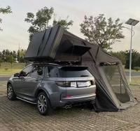 China 4x4 Off-Road Waterproof Aluminum HardShell SUV Rooftop Tent for Camping Car 4-Person Outdoor Roof Top with Ladder Accessory Sale for sale