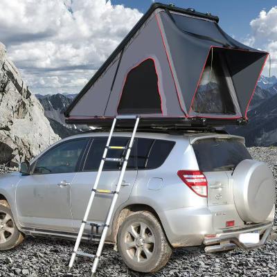 China Aluminum Light Rooftop Tent for 4x4 Offroad Waterproof Hard Shell with Ladder for Truck Jeep Car SUV Rooftop Camping for sale