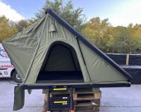 China OEM 4x4 Outdoor Camping Car Rooftop Tent Waterproof Triangle Aluminum Shell Vehicles Roof Tent Clamshell Hard Shell Rooftop Tent for sale