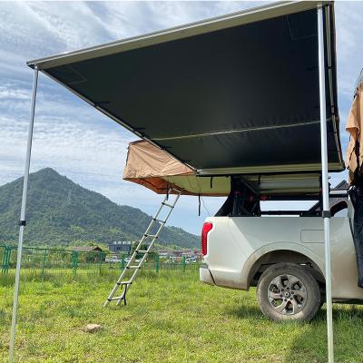 China Pickup Camper Car Side Awning 4x4  Offroad Retractable Awning Outdoor Car Roof Side Awning Tent for SUV for sale