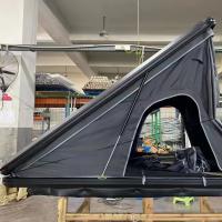 China Aluminum Hard Shell Rooftop Tent Foldable Outdoor Camping Car Off Road 4x4 Self Driving Triangular 5 Person Car Roof Top Tent for sale