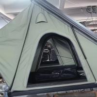 China Aluminum Hard Shell Rooftop Tent Foldable Outdoor Camping Car Off Road 4x4 Self Driving Triangular 5 Person Car Roof Top Tent for sale