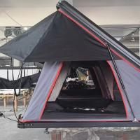 China 2025 Outdoor Camping Triangle Hard Clamshell 4 Person Waterproof Car Rooftop Tent Aluminum Hard Shell Roof Top Tent for Sale for sale