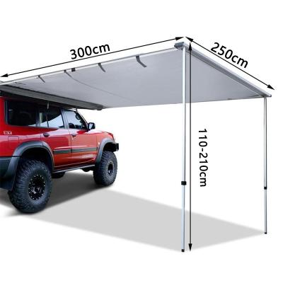 China Retractable Car Roof Side Awning Tent 4x4 Offroad Square Shape Oxford Fabric for 4x4 Car Roof Protection for sale