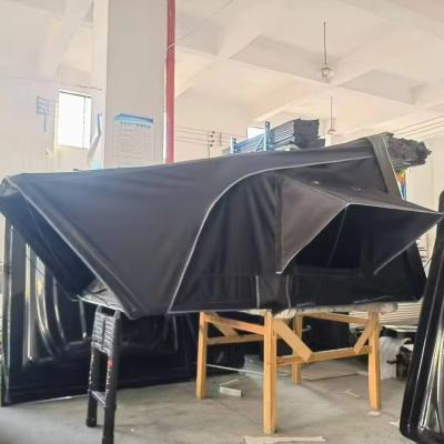 China 2025 Waterproof Outdoor 4-Person Roof Top Tent ABS Clamshell Hard Shell for 4x4 Camping Oxford Fabric Car Rooftop Tent for sale