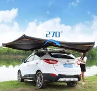 China 4x4 Awning Oxford Waterproof Retractable 270 Degree Car Roof Side Awning Led Light Waterproof Camping Tent Black for sale