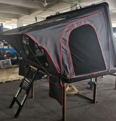 China Camping Aluminum 4 Person Outdoor Hiking Rooftop Roof Top Car Tent Triangle Clamshell Hard Shell Top Roof Tent for sale