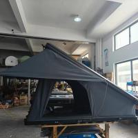 China Waterproof 4x4 Aluminum Hard Shell Triangle Top Roof Tent 4-Person Oxford Fabric Rooftop Tent for Camping for sale