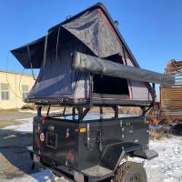 China OEM 4x4 Outdoor Camping Car Rooftop Tent Waterproof Triangle Aluminum Shell with Oxford Fabric Hard Clamshell Roof for Vehicles for sale