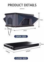 China High Quality 4x4 Outdoor Aluminum Hard Shell Car Rooftop Tents 4-Person Waterproof Roof Top for Offroad Camping Quick Cotton for sale