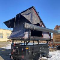 China Outdoor 4x4 Waterproof Aluminum Hard Shell Triangle Rooftop Tent for 4 People Sale Car Roof Top Camping Tent for sale
