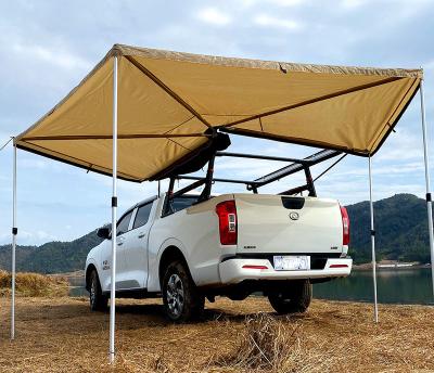 China OEM 4x4 4WD Outdoor Camping Waterproof Free Standing 270 Degree Car Roof Side Awning Tent Oxford Fabric 270 Annex Room for sale