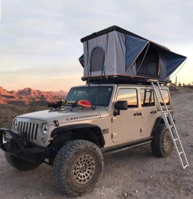 China 2025 Aluminum 3-Person Rooftop Car Tent Outdoor Hiking Hard Shell Roof Tent with Ladder Accessory Audi Compatible for sale