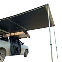 China Waterproof Retractable Car Awning Tent Outdoor Car Roof Side Awning for SUV LED Light 4x4 Awning Car Sunscreen Canopy for sale