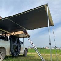 China Waterproof Retractable Car Awning Tent Outdoor Car Roof Side Awning for SUV LED Light 4x4 Awning Car Sunscreen Canopy for sale