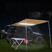 China Car Side Tent Outdoor Car Awning Rain Proof Shelter Vehicle Oxfords Camp Tent 4x4 Awning Car Sunshade Tent With Led Light for sale