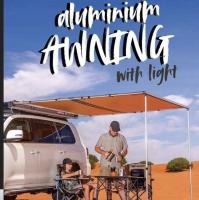 China Hot Sale 4x4 Car Side Tent with LED Light Aluminum Black Shell and PU Coated Oxford Sunshade Outdoor Car Side Awning for sale
