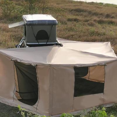 China Hot Sale Car Side Wall Roof Side Awning 4wd Camping 270 Degree Fan Foxwing Side Awning for Cars With Annex for sale