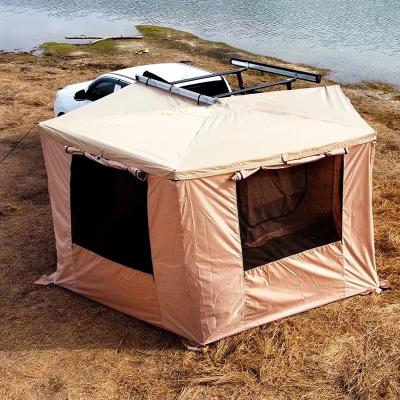 China Popular Outdoor Rooftop Car Awning Tent 4x4 Offroad Car Roof Camping SUV 270 Oxford 2M or 2.5M Awning Tent for sale