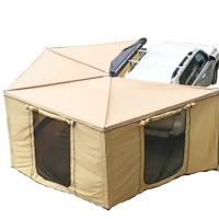 China Waterproof 4x4 Free Standing Retractable RV Awning 270 Degree Car Side for Batwing Canopy Tent for Offroad Cars for sale