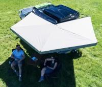 China 270 Degree Fan Shaped Retractable Camping Car Side Awning Canopy Tent Frame Tent Roof Top Tent for sale