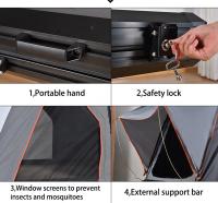China Triangle roof tent suitable for various vehicle models hydraulic aluminum alloy support rod aluminum alloy shell roof tent for sale