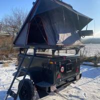 China Mini Off-Road Self-Driving Camper Trailer Small Wilderness Outdoor RV Parts & Accessories with Tent House for sale