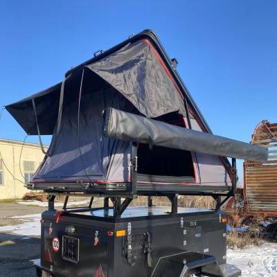 China 2025 New Outdoor Waterproof 4-Person Aluminum Hard Shell Car Rooftop Tent Quick Open 4x4 Roof Top Shelter for sale