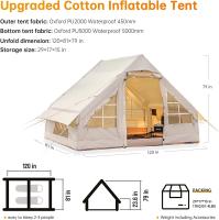 China air Tent Pop-up Inflatable Middle Eastern Glamping Tent Camping House Waterproof Breathable Outdoor Oxford Tent for 8 Person for sale
