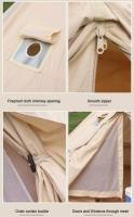 China Luxury 4M 5M Cotton Glamping Yurt Tent Canvas Bell Indian Tent With Stove Pipe Jack Hole Cavas Tent for sale