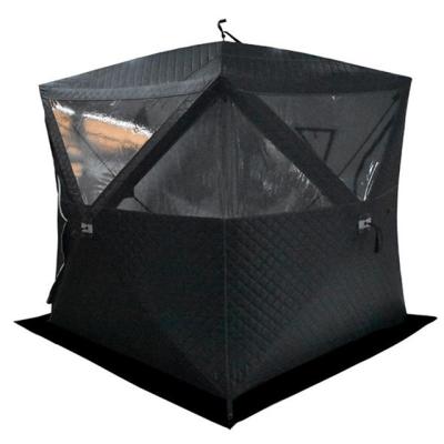 China High Quality Pop-Up Camp Sauna Tent Portable Folding Insulated Winter Fishing Tent for Hiking and Camping Extra Large Size for sale