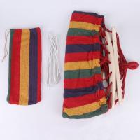 China Modern Rainbow Durable Outdoor Brazilian Nylon Travel Hammocks Beach Swing Bed Hardwood Spreader Bar Suspended Outdoor Furniture for sale