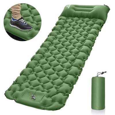 China Outdoor Ultralight TPU Compact Inflatable Sleeping Mat Air Mattress Hiking Camping Equipment for sale