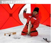 China Outdoor Camp Sauna Tent Portable Pop up Ice Fishing Tent Square Hiking Insulated Camping Ice Cube Winter Fishing Tent for sale