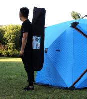 China Outdoor Camp Sauna Tent Portable Pop up Ice Fishing Tent Square Hiking Insulated Camping Ice Cube Winter Fishing Tent for sale