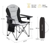 China Modern Lightweight Outdoor Portable Eco-Friendly Foldable Fishing Camping Chair Ice Bag Metal Frame for Park Outdoor Furniture for sale