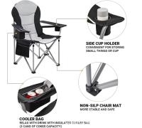 China Modern Lightweight Outdoor Portable Eco-Friendly Foldable Fishing Camping Chair Ice Bag Metal Frame for Park Outdoor Furniture for sale