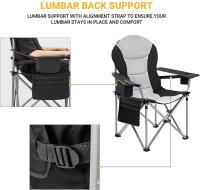 China Outdoor Furniture Aluminum Modern Beach Chair Enlarged Bold Simple Folding Fishing Chair Armrest Plus Cotton Portable Camping for sale