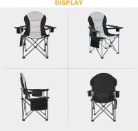 China Outdoor Furniture Aluminum Modern Beach Chair Enlarged Bold Simple Folding Fishing Chair Armrest Plus Cotton Portable Camping for sale