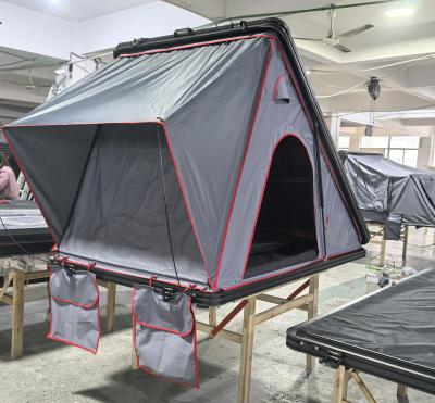China 4X4 Outdoor Camping Car SUV Hardtop 130cm Hard Shell Aluminum Roof Top Tent Oxford Dach Zelte Dachzelt for 4 People Camping for sale