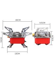 China Factory Portable Outdoor Mini Titanium Camping Gas Stove Survival Pocket Furnace Hiking Gas Stove for BBQ Picnic Cooking for sale