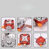 China Factory Portable Outdoor Mini Titanium Camping Gas Stove Survival Pocket Furnace Hiking Gas Stove for BBQ Picnic Cooking for sale