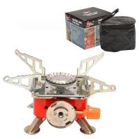 China Factory Portable Outdoor Mini Titanium Camping Gas Stove Survival Pocket Furnace Hiking Gas Stove for BBQ Picnic Cooking for sale