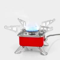 China Factory Portable Mini Camping Outdoor Stainless Steel Butane Gas Stove Survival Pocket Picnic Cooking Burner for sale