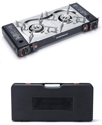 China Factory 2 Burner Fish Grill Picnic Gas Cooker Stove Gas Bbq Oven Burner Portable Gas Stove Butane Burner for sale