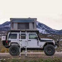 China 75kg Aluminium Alloy Folding Car Tent Camping Shelter SUV 4 Person Roof Top Tent for sale